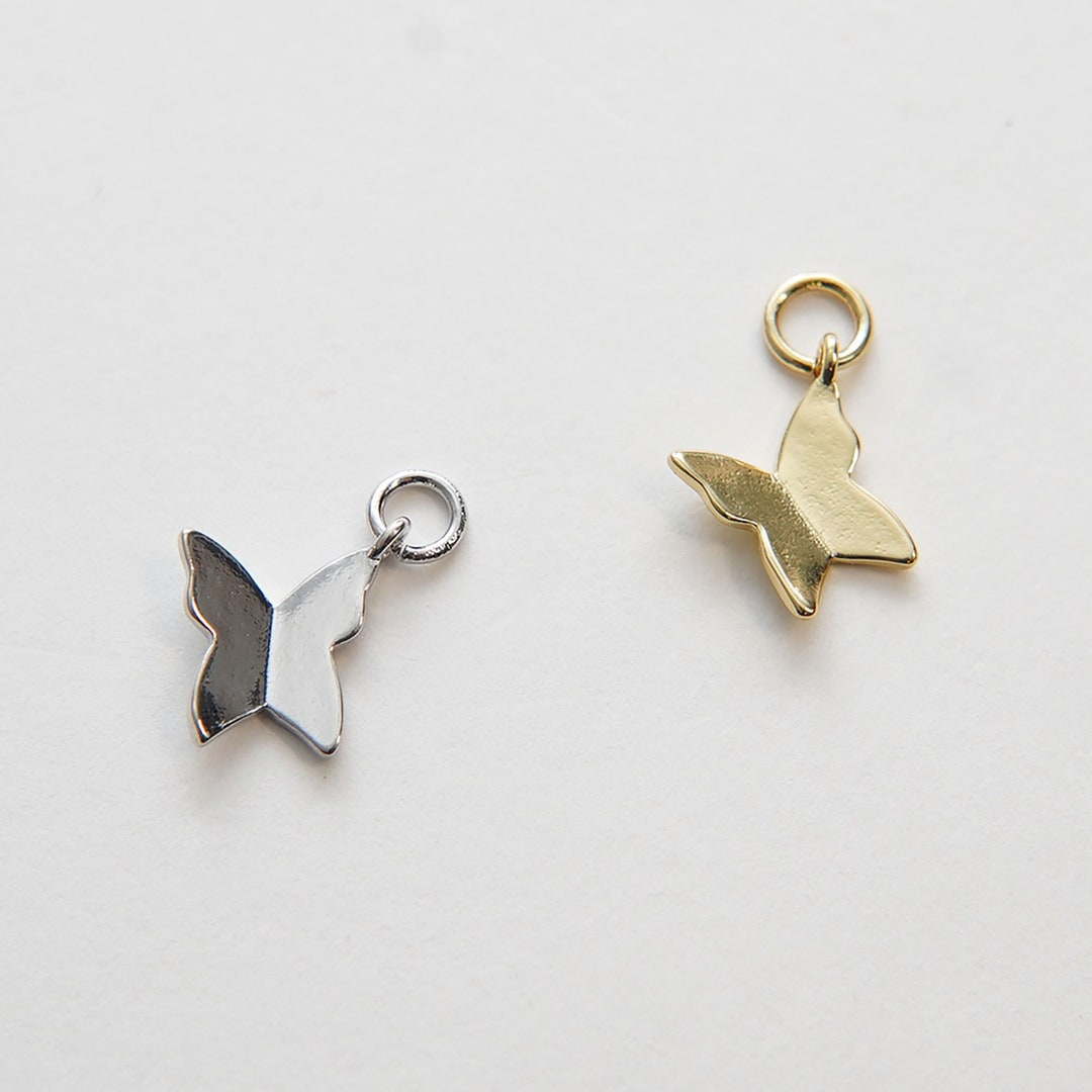 Gold Butterfly Charms,18k Gold Filled Butterfly Pendant,silver ...