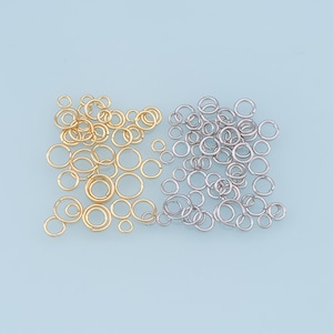 100pcs 18K Gold Jump Rings,dainty O Shaped Open Jump Rings Bulk,gold ...