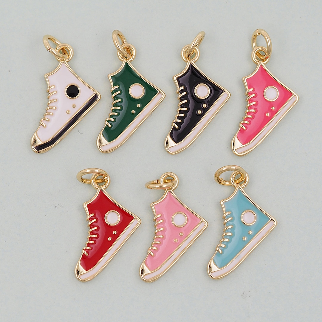 Gold Shoe Charms,18k Gold Filled Shoe Pendant,shoe Charm Bracelet ...