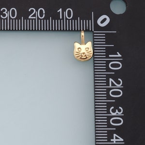 Gold Tiny Cat Charms,18k Gold Filled Cat Pendant,cute Cat Charm ...
