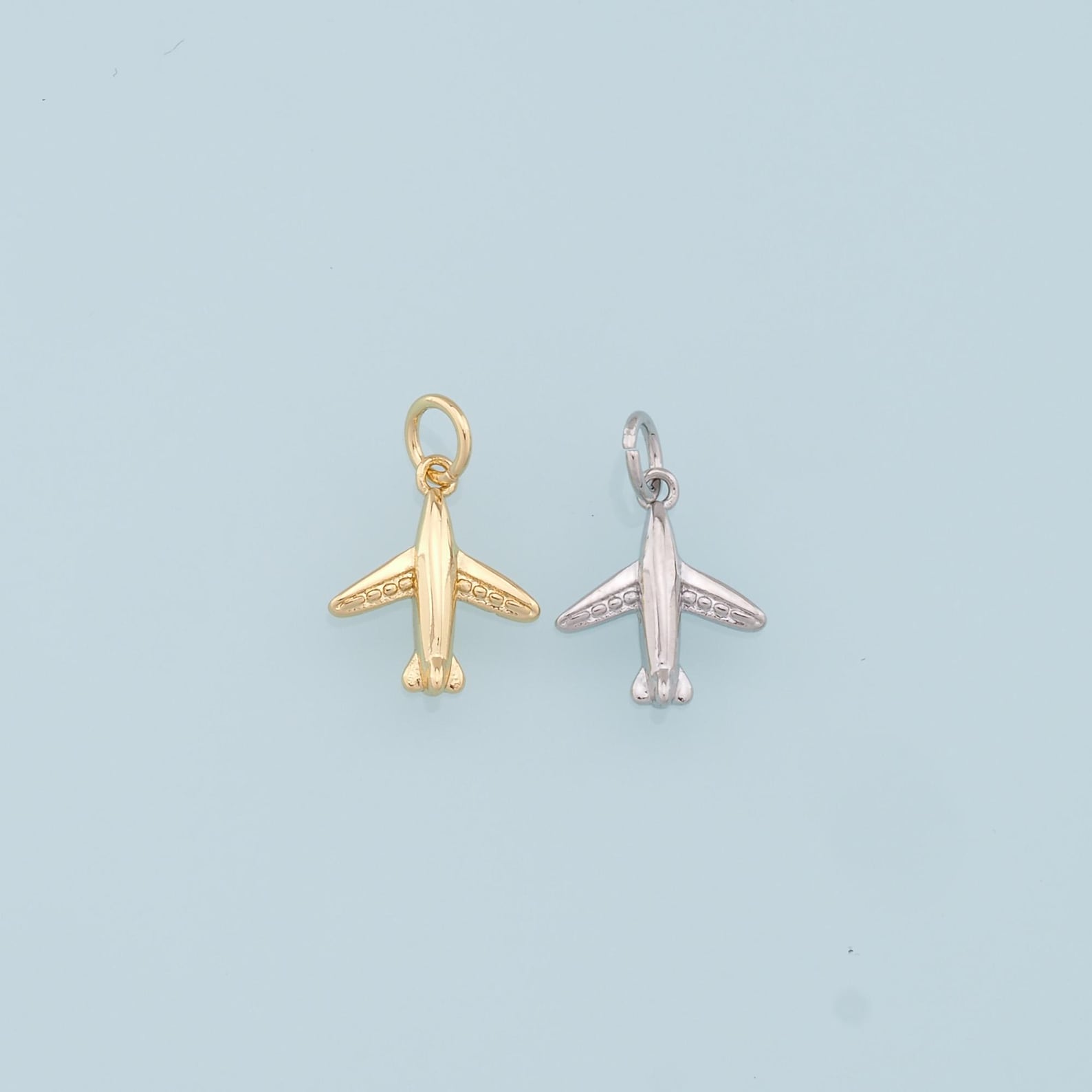 Gold Airplane Charms,18k Gold Filled Airplane Pendant,airplane Charm ...