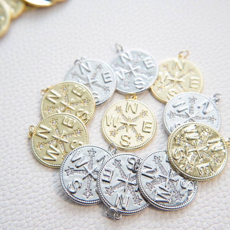 Compass Charms - Etsy