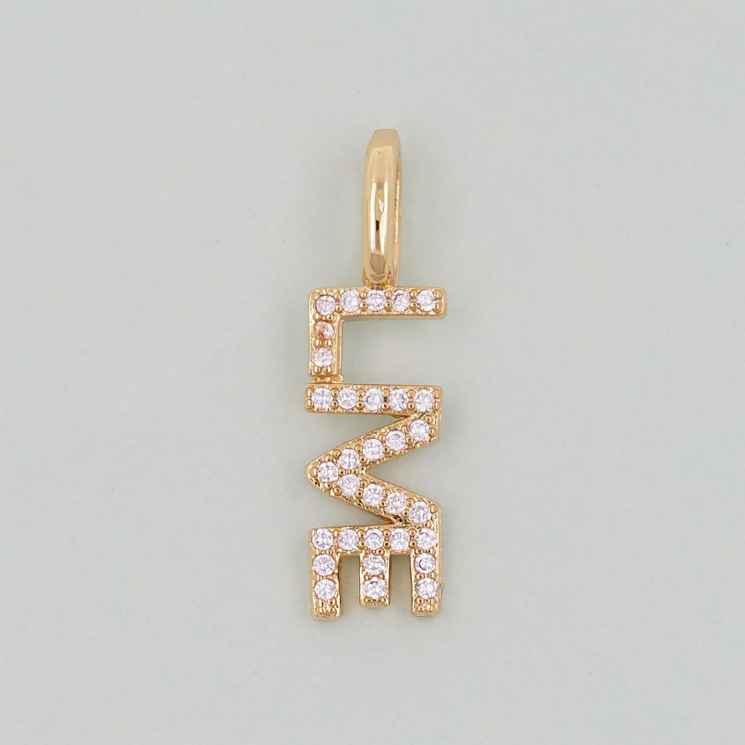 Gold Letter Charms,18k Gold Fille Live Pendant,live Charm Bracelet ...