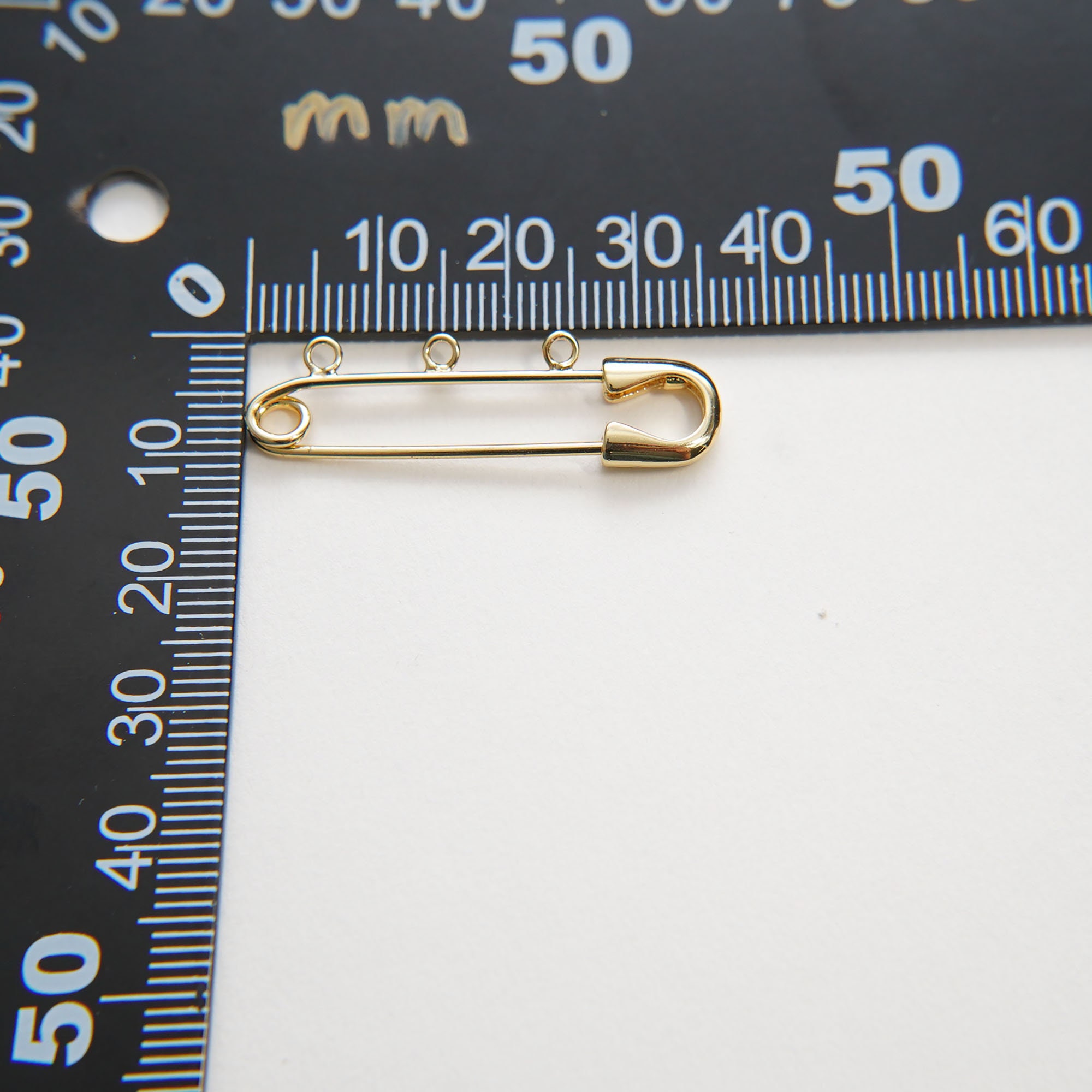 18K Gold Filled Three Loop Pin,simple Three Hole Pin,loop Kilt Pins ...