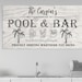 Customized POOL & BAR Sign | Personalized Pool Bar Sign | Last Name Bar ...