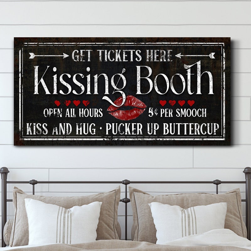 Kissing Booth Sign - Etsy