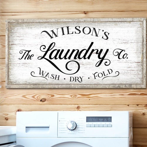 Laundry Co Sign Laundry Room Washing Room Personalized | Etsy