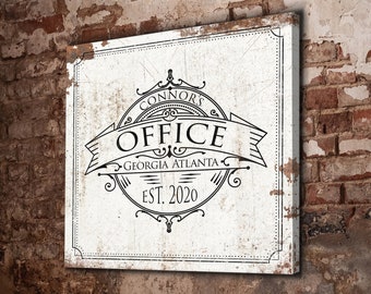Rustic Office Sign - Etsy