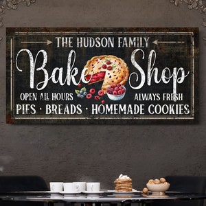 Personalized Bake Shop Sign, Bakery Wall Decor, Farmhouse Kitchen Signs ...
