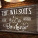 Personalized Bar & Lounge Sign, Bar Sign, Home Bar Decor, Rustic Pub ...