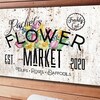 Personalized Flower Market Sign, Farmer & Gardener Gifts, Vintage ...