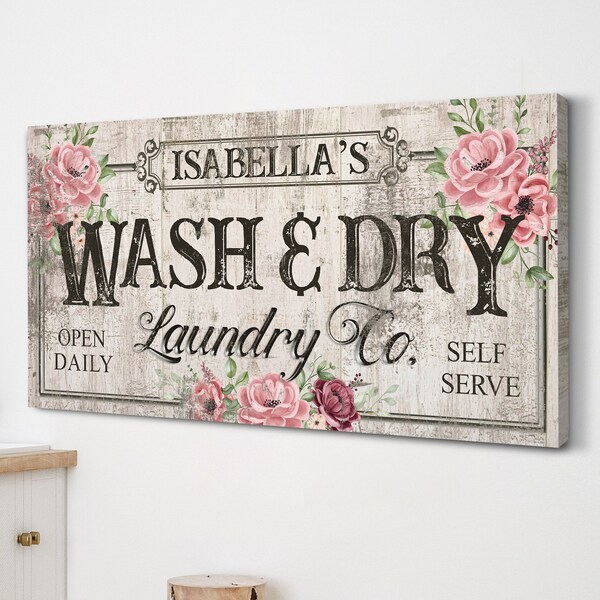 Vintage Laundry Sign - Etsy
