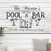 Custom POOL & BAR Sign | Personalized Huge Canvas | Custom Outdoor Wall ...