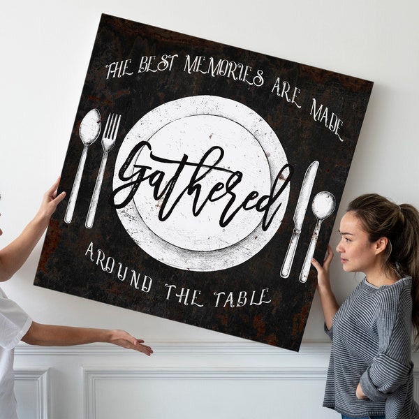 Gathered Around the Table Sign - Etsy