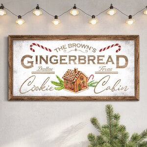 Personalized Gingerbread Baking Co. Sign, Christmas Cookie Cabin ...