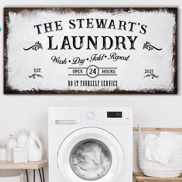 Vintage Laundry Sign - Etsy
