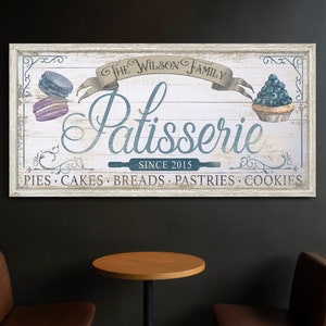 Personalized Patisserie Sign, Bake Shop Sign, Retro Bakery Sign ...