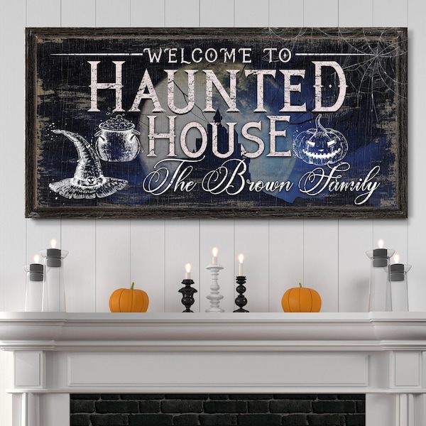 Haunted House Sign - Etsy