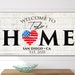 Home Sign With Symbols Custom Home Sign Personalized Huge Canvas Above ...