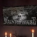 Personalized Haunted House Canvas Sign, Halloween Sign, Family ...