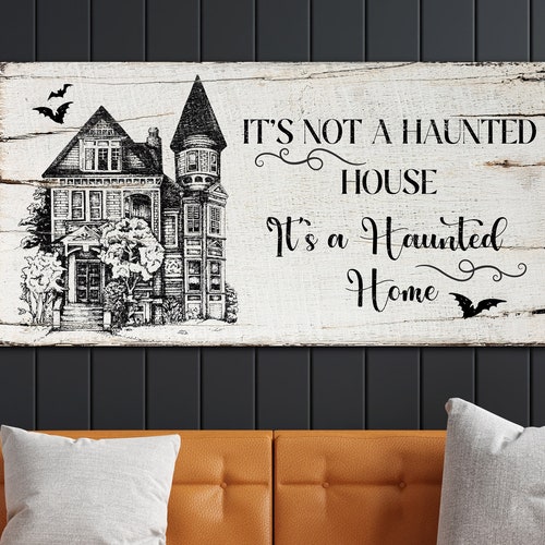 Haunted Home Sign Halloween Decoration Haunted House Sign - Etsy
