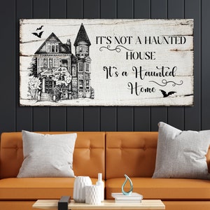 Haunted Home Sign Halloween Decoration Haunted House Sign - Etsy