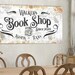 Custom Book Shop Sign | Personalized Huge Canvas | Library Sign | Last ...