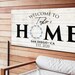Home Sign With Symbols Custom Home Sign Personalized Huge Canvas Above ...