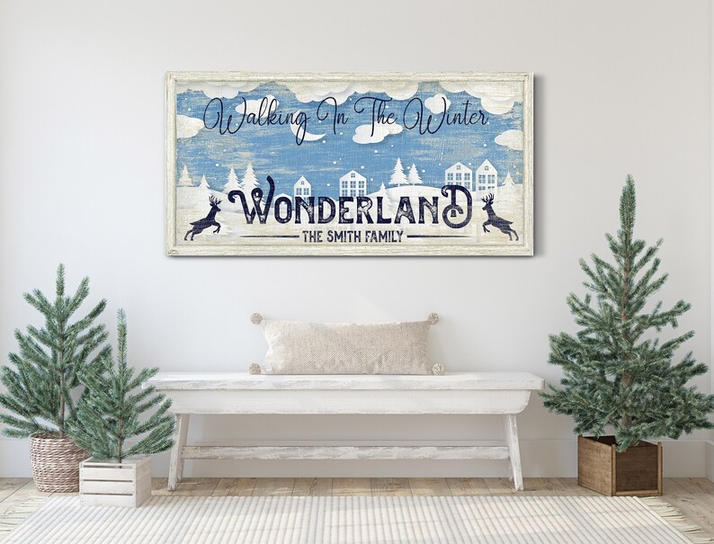 Walking in the Winter Wonderland Sign Christmas Home Decor - Etsy