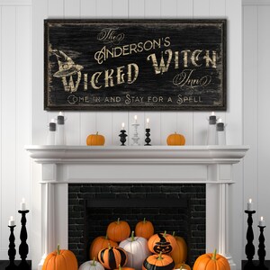 Personalized Wicked Witch Inn Sign, Come in and Stay for a Spell Sign ...
