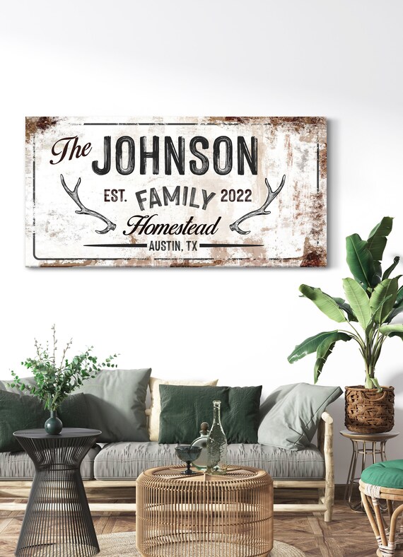 Custom Family Homestead Sign Homestead Sign Farmhouse | Etsy