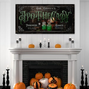 Personalized Apothecary Halloween Sign, Scary Gothic Medieval Decor ...