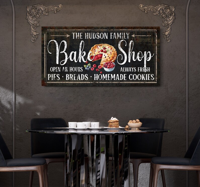 Personalized Bake Shop Sign Bakery Wall Decor Farmhouse - Etsy