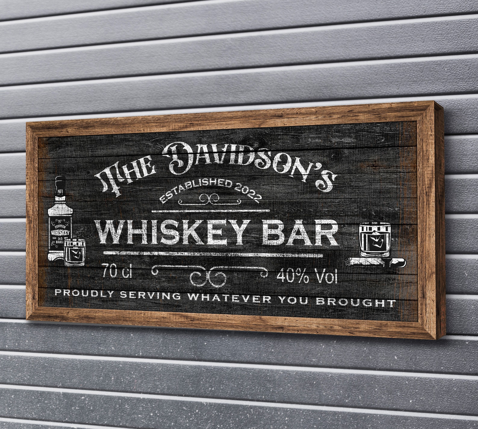 Personalized Whiskey Bar Sign, Man Cave Decor, Whiskey Lover, Gift for ...