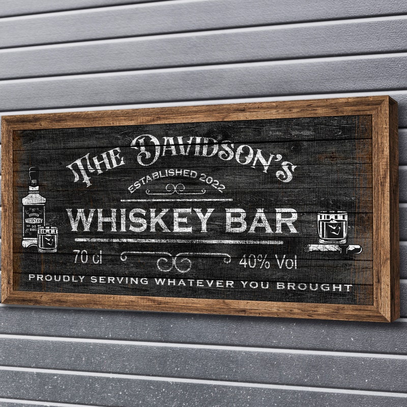 Whiskey Bar Sign - Etsy