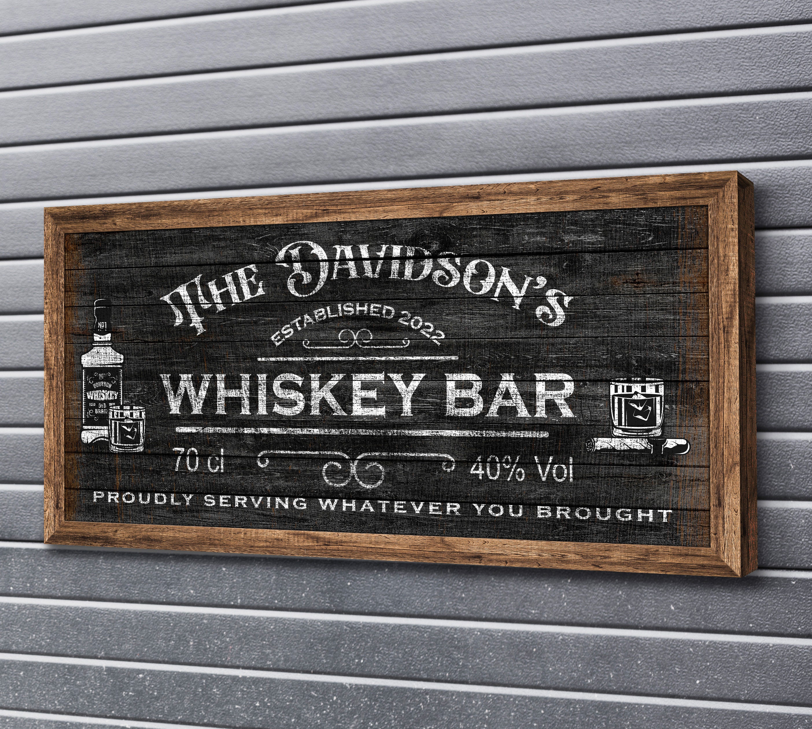 Personalized Whiskey Bar Sign, Man Cave Decor, Whiskey Lover, Gift for ...