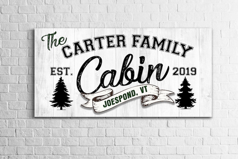 Personalized Cabin Sign, Lodge Decor, Family Name Sign, Fathers Day ...