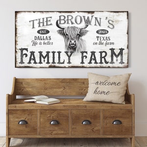 Personalized Family Farm Sign, Farmer Outdoor Decor, Father's Day Gifts ...