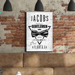 Custom Gentlemen Club Sign | Personalized Man Cave Sign Custom Bar ...