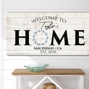 Home Sign With Symbols Custom Home Sign Personalized Huge - Etsy
