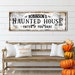 Scary Halloween Sign | Custom Haunted House Huge Canvas Wall Art ...