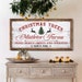 Personalized Christmas Trees Sign Mistletoe Farm Sign Retro Christmas ...
