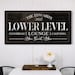 Personalized Lower Level Sign, Rustic Basement Bar Sign, Vintage Man ...