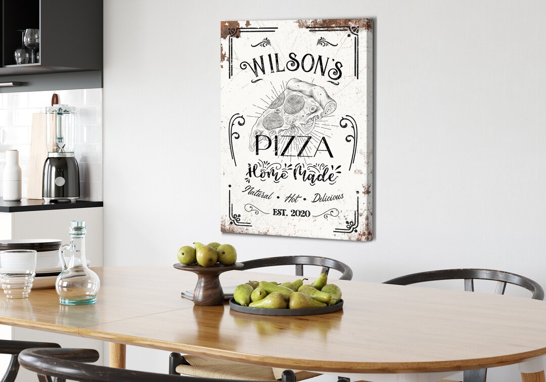 Custom Pizza Bar Sign | Last Name Sign | Established Sign | Large ...