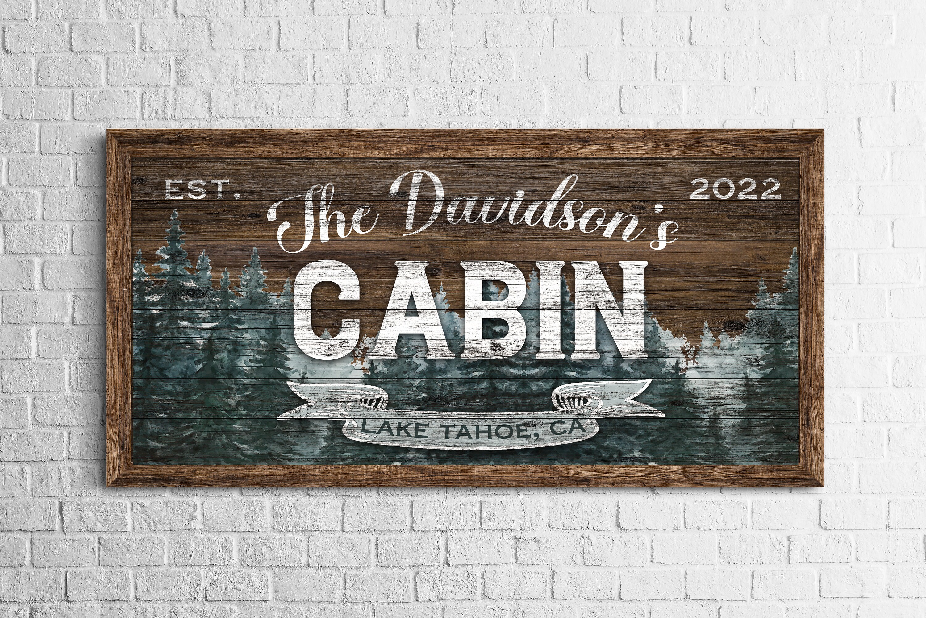 Personalized Cabin Sign Lake House Decor Mountain Decor Man - Etsy