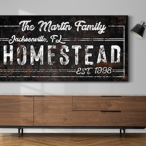 Custom Homestead Sign, Family Homestead Sign, Rustic Homestead Sign ...