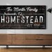 Custom Homestead Sign, Family Homestead Sign, Rustic Homestead Sign ...