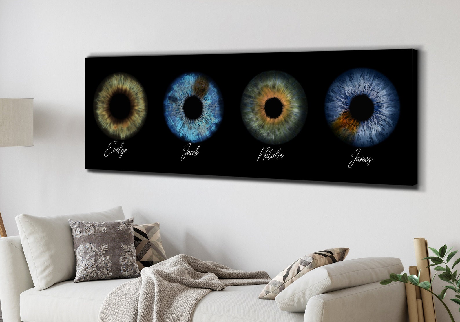 Custom Family Eye Canvas | Family Name Sign | Personalized Huge Canvas ...