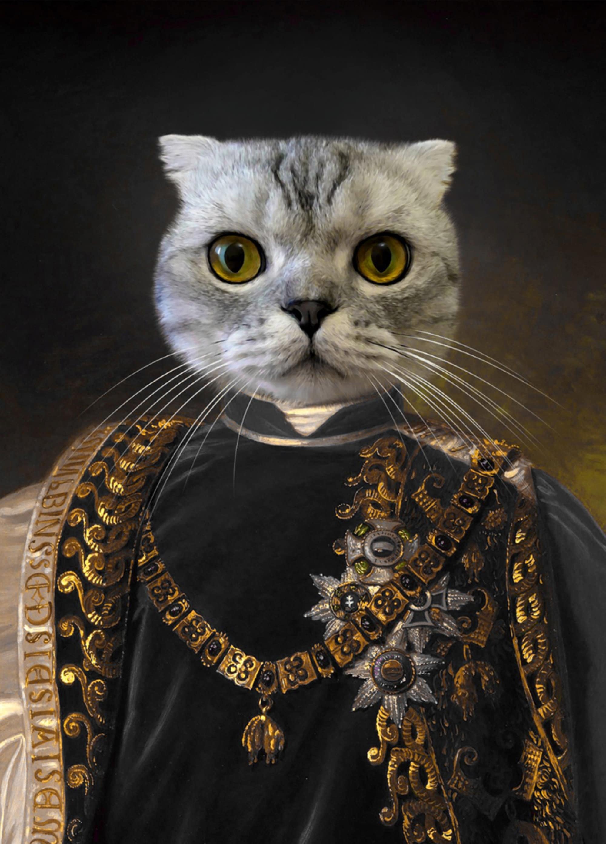 Custom Pet Portraitspet Portraits18th Century Cat | Etsy