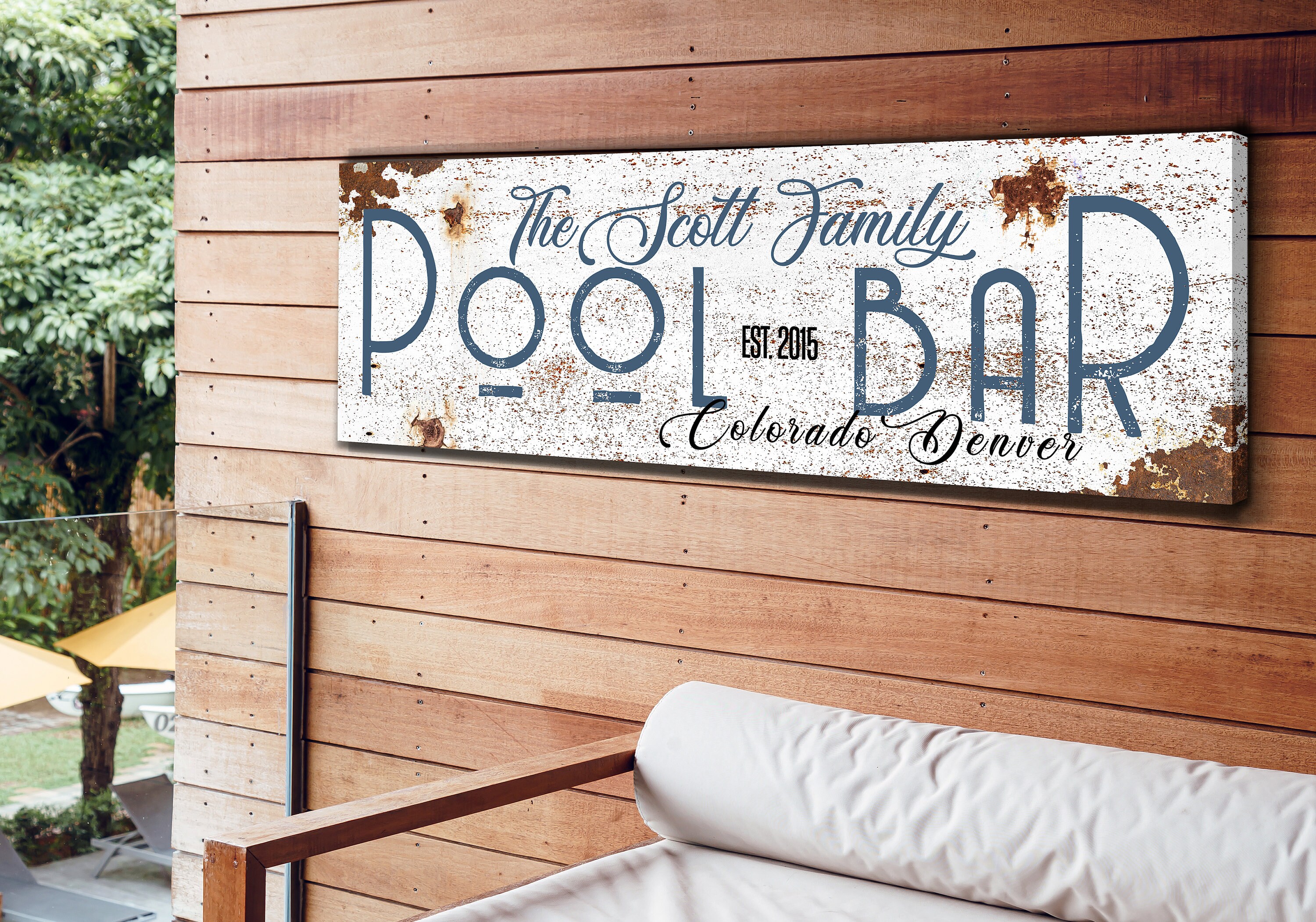 Personalized Family Name Pool Bar Sign Customized Last Name - Etsy